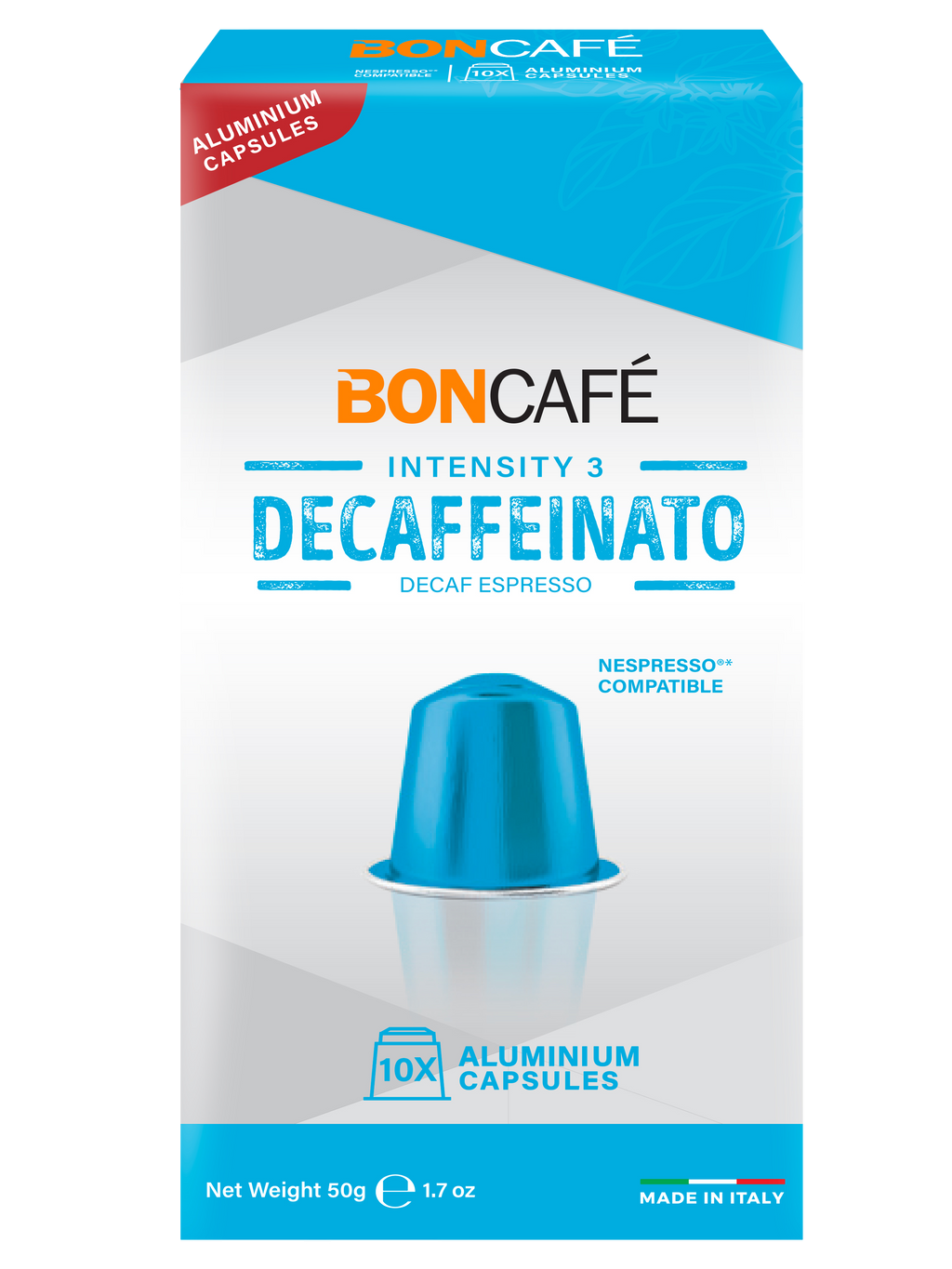 Boncafe Decaffeinato Aluminum Capsules | Boncafe